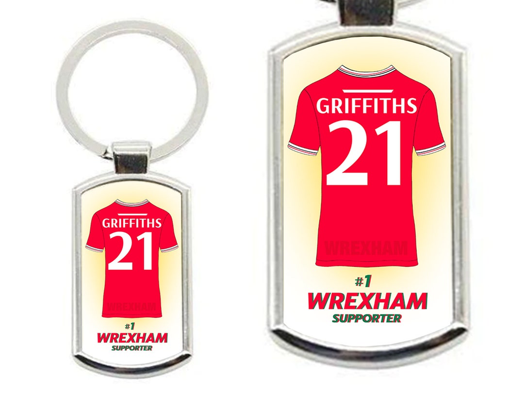 Personalised Wrexham Style Keyring, Personalise 23/24 Shirt, Custom ...