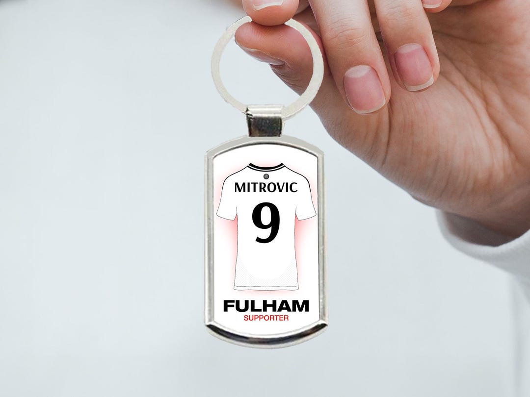 Personalised Fulham Style Keyring, Personalise 24/25 Shirt, Fulham Fan ...