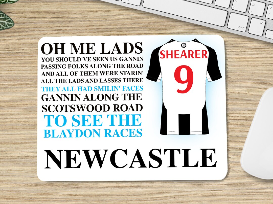 Personalised Newcastle United Style Mouse Mat, Football FC Mouse Pad ...