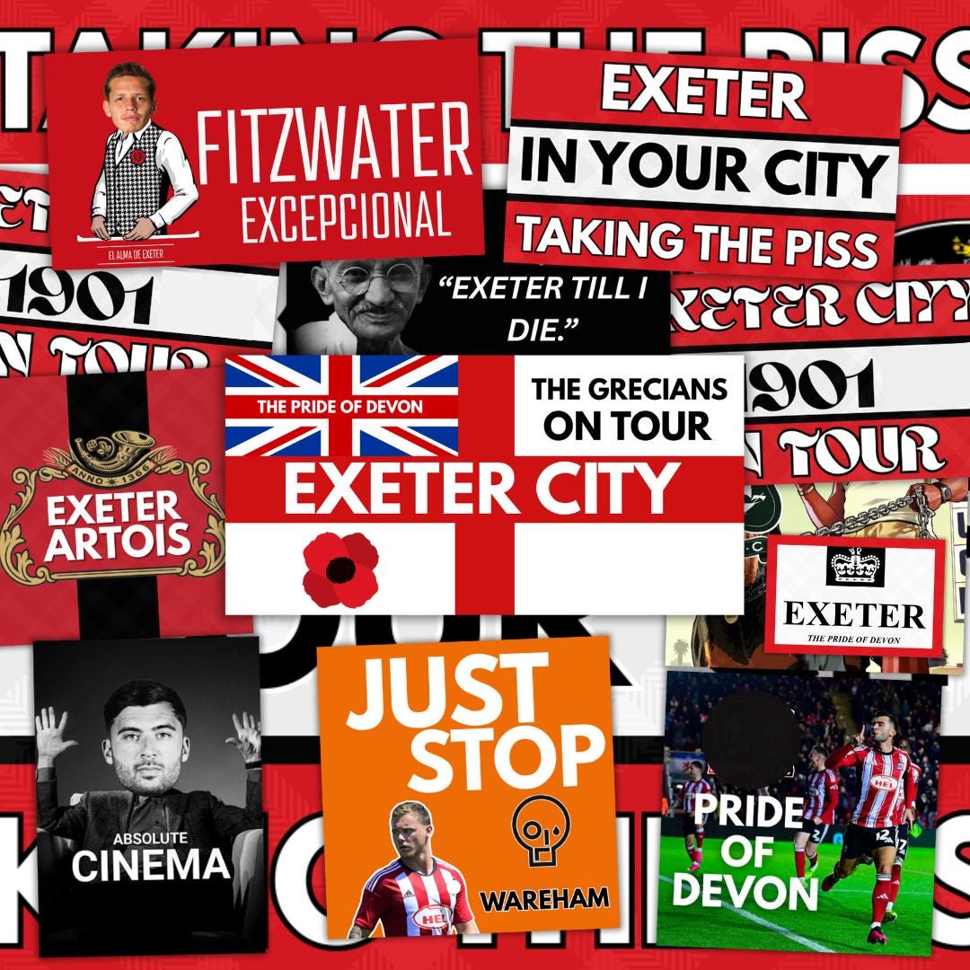 Exeter City Inspired FAN Football ULTRA Stickers X50 - Etsy