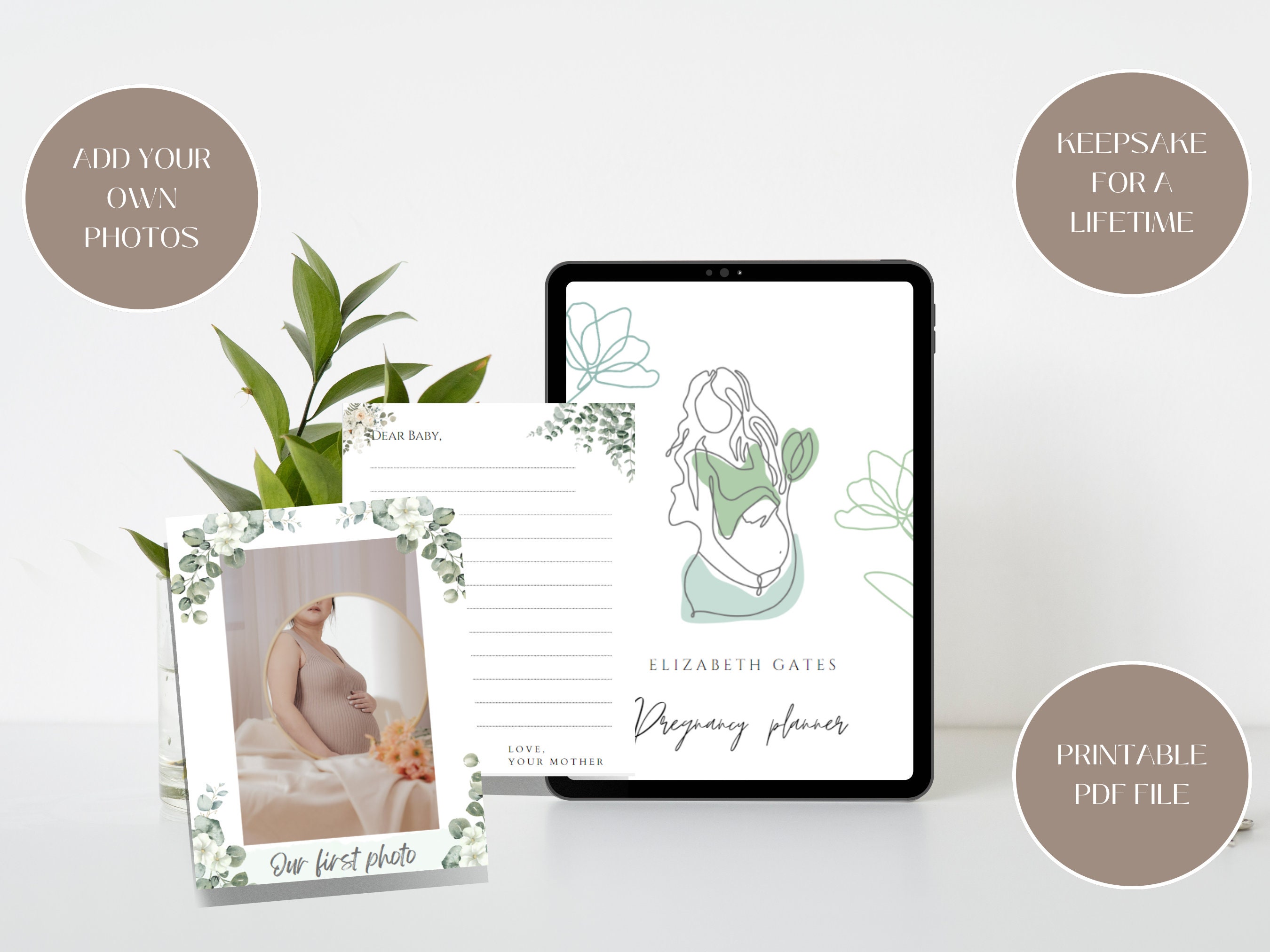 Pregnancy Planner Printable, Printable Pregnancy Journal, Digital ...