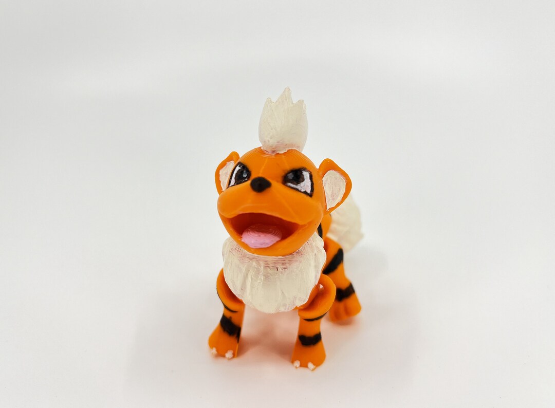 Pokemon, Growlithe, Articulating, 3d-printed, Posable, Fidget Toy - Etsy