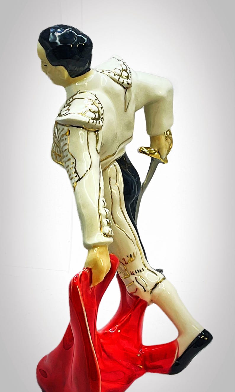 Vintage MCM Studio Art Ceramic Bull Fighter Matador Figurine Statue ...
