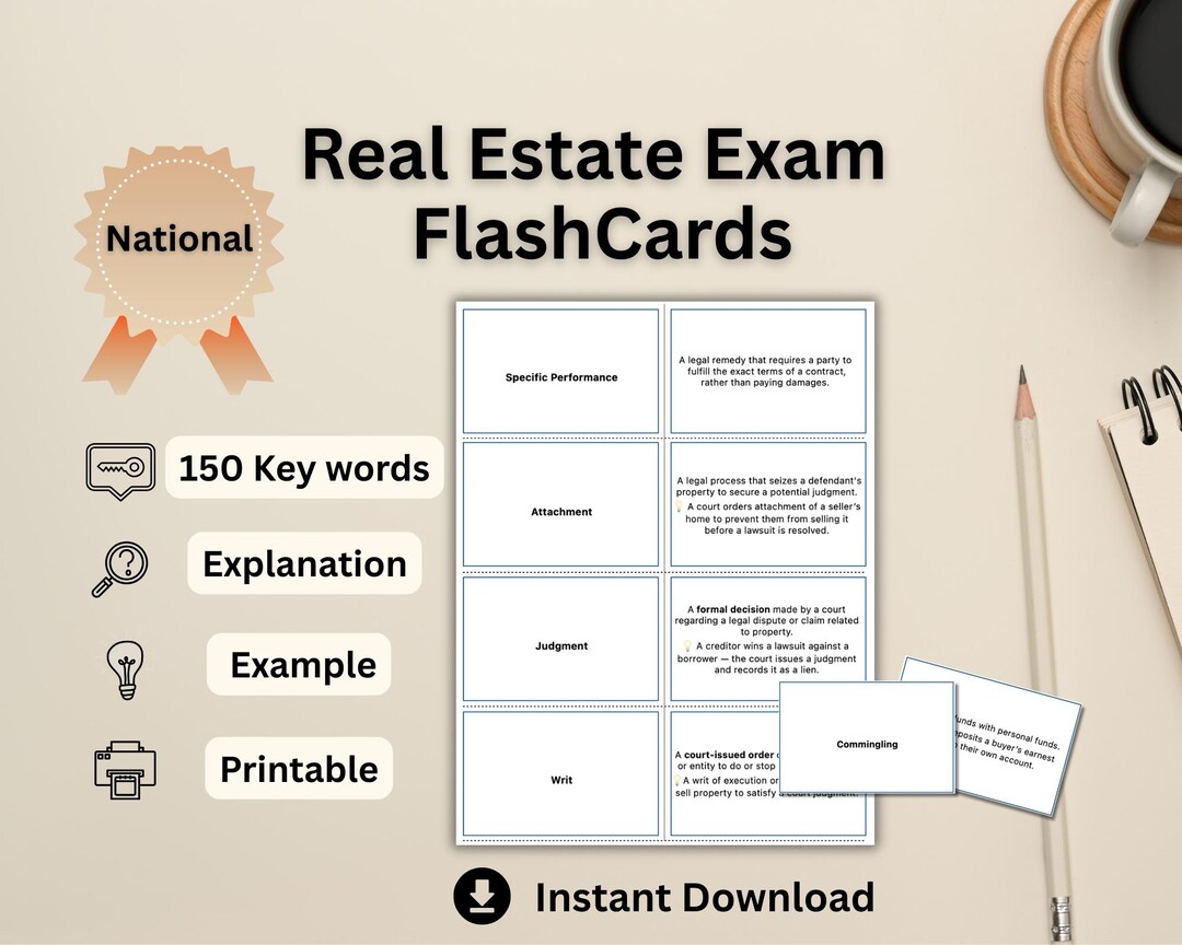 Real Estate Exam 150 Flashcards | Real Estate Agent License Study ...