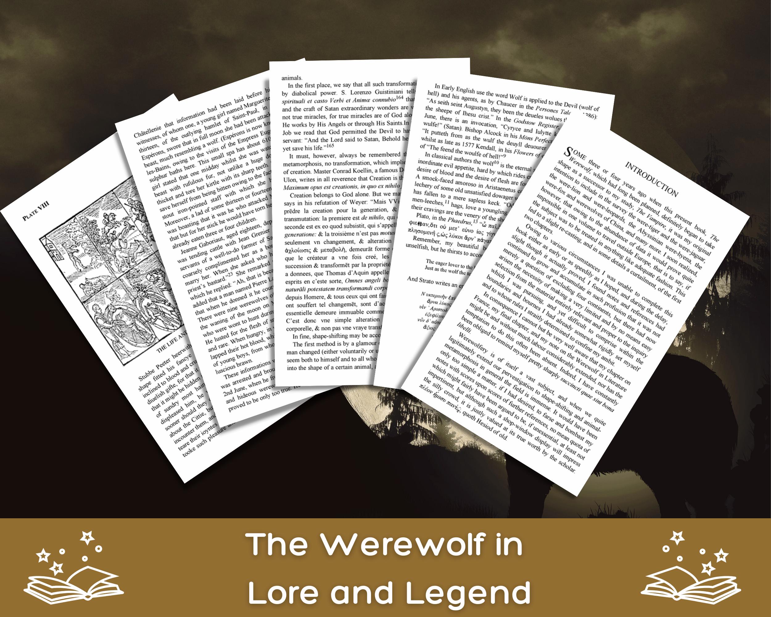 The Werewolf in Lore and Legend by Montague Summers Occult Vintage ...