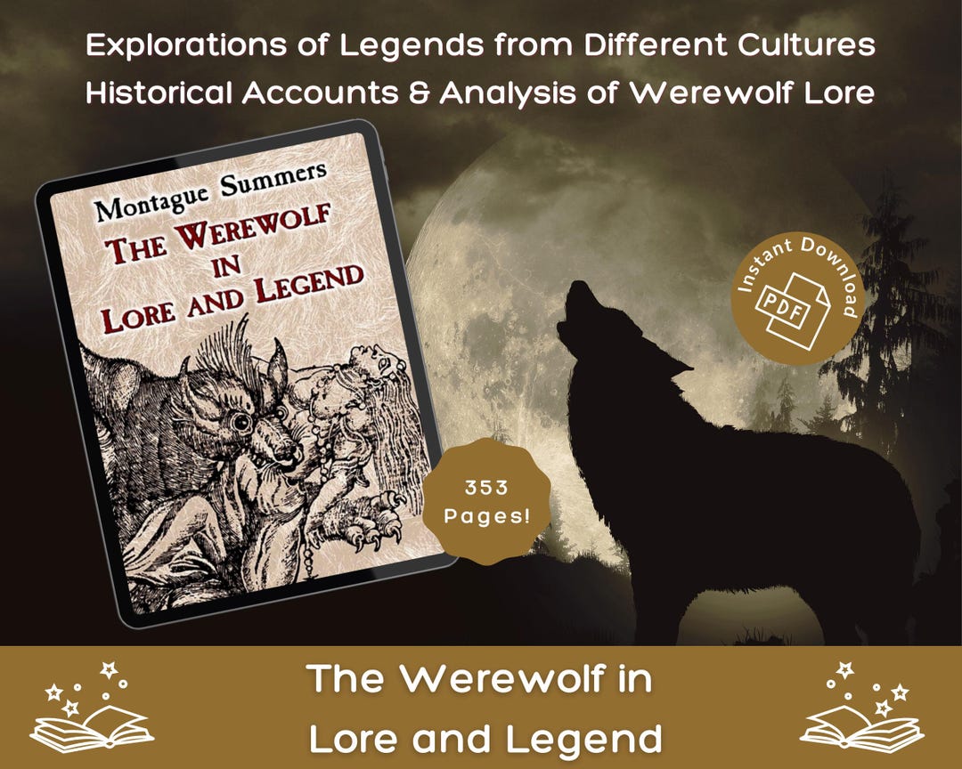 The Werewolf in Lore and Legend by Montague Summers Occult Vintage ...
