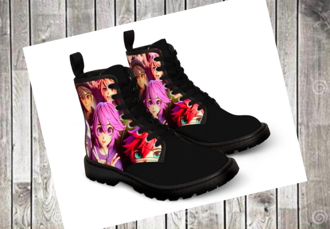 Boots for Women Anime Boots for Winter Boots for Dress Canvas Boots for ...