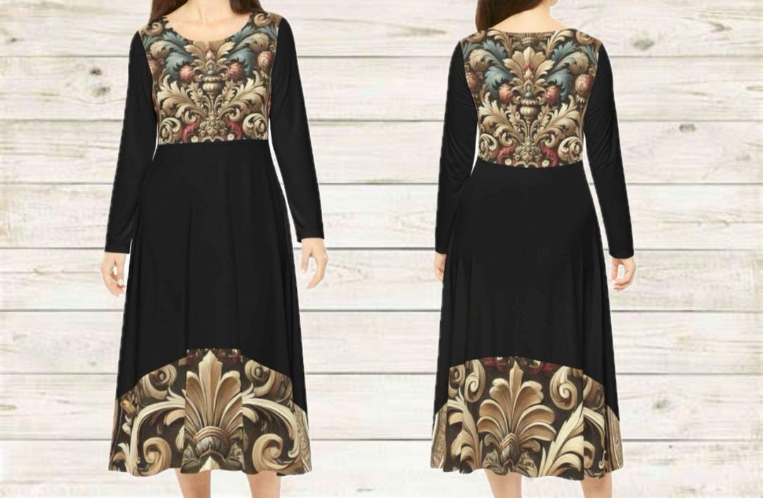 Bohemian Renaissance Dance Dress Stylish Long Sleeve Cosplay Outfit ...