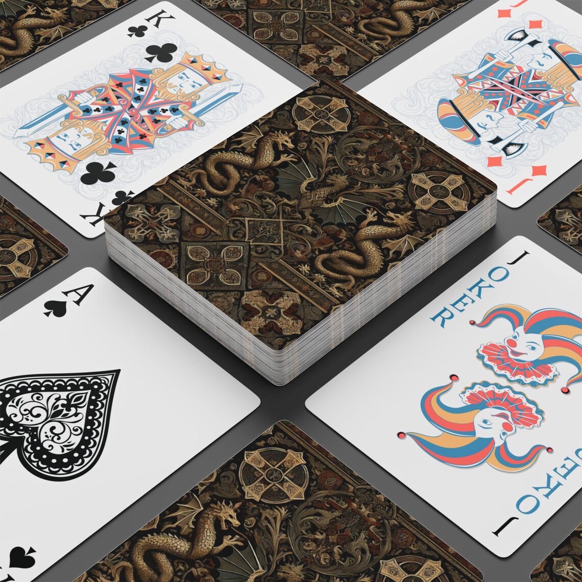 Medieval Poker Playing Cards Vintage Decorative Card Deck Gift for Card ...