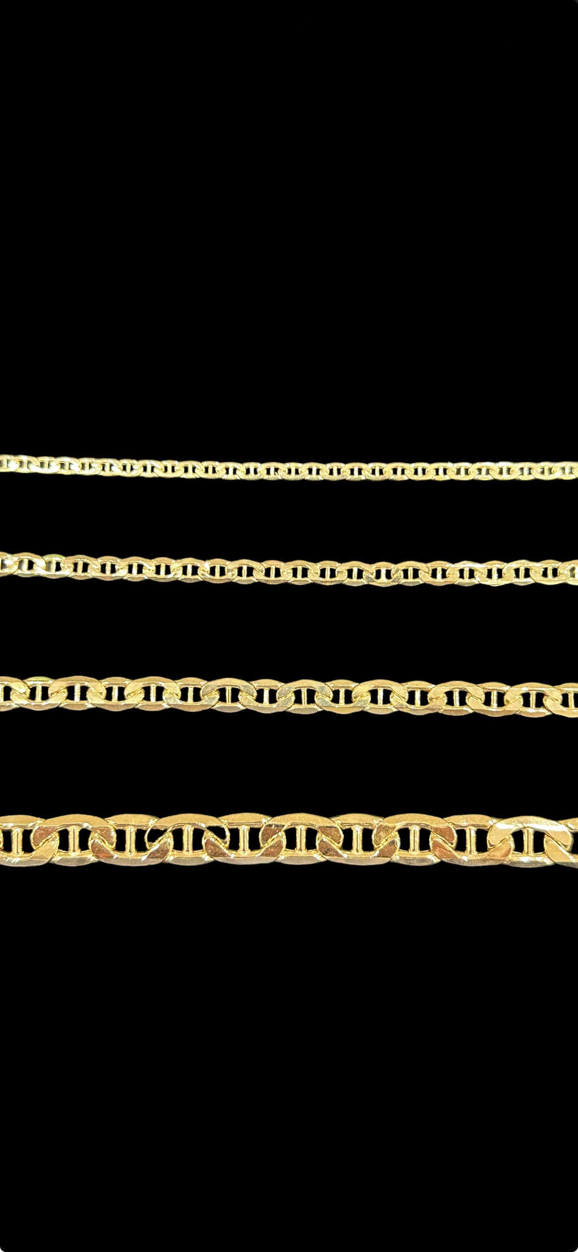 10k Real Gold Mariner Anchor Link Chain Bracelet Anklet, Mens Gold ...