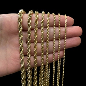 10k Real Gold Rope Bracelets for Men, Women Rope Bracelet Anklets, 10k ...