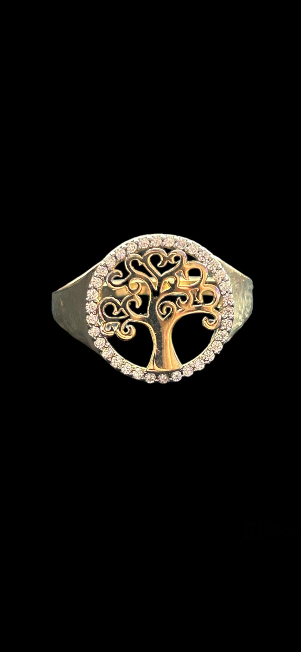10k Real Solid Gold Tree of Life Ring, Ladies Family Tree Life Ring ...