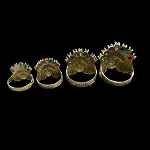 10k Real Gold Native American Ring, Mens Rainbow Indian Ring, Gold ...
