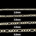 10k Solid Gold Figaro Chain Necklaces, Two Tone Figaro Chains, Ladies ...
