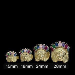 10k Real Gold Native American Ring, Mens Rainbow Indian Ring, Gold ...