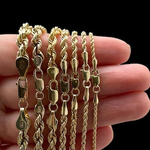 10k Real Gold Rope Bracelets for Men, Women Rope Bracelet Anklets, 10k ...
