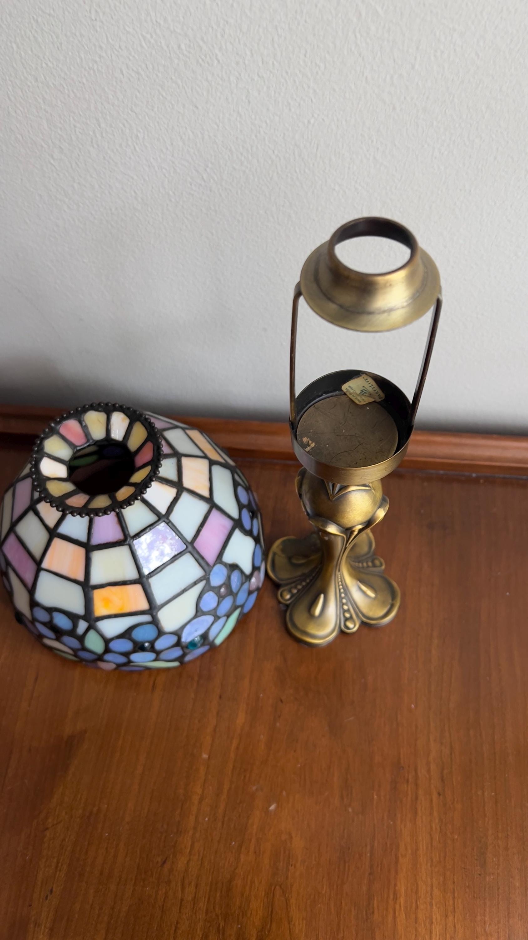 Vintage Partylite Tealight Holder Tiffany Lamp Style Votive Light ...