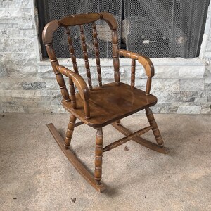 Vintage Wooden Spindle Rocking Chair for Toddler or Child Use - Etsy