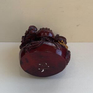 Vintage Laughing Buddha Statue Prosperity Sculpture Red Chinese - Etsy