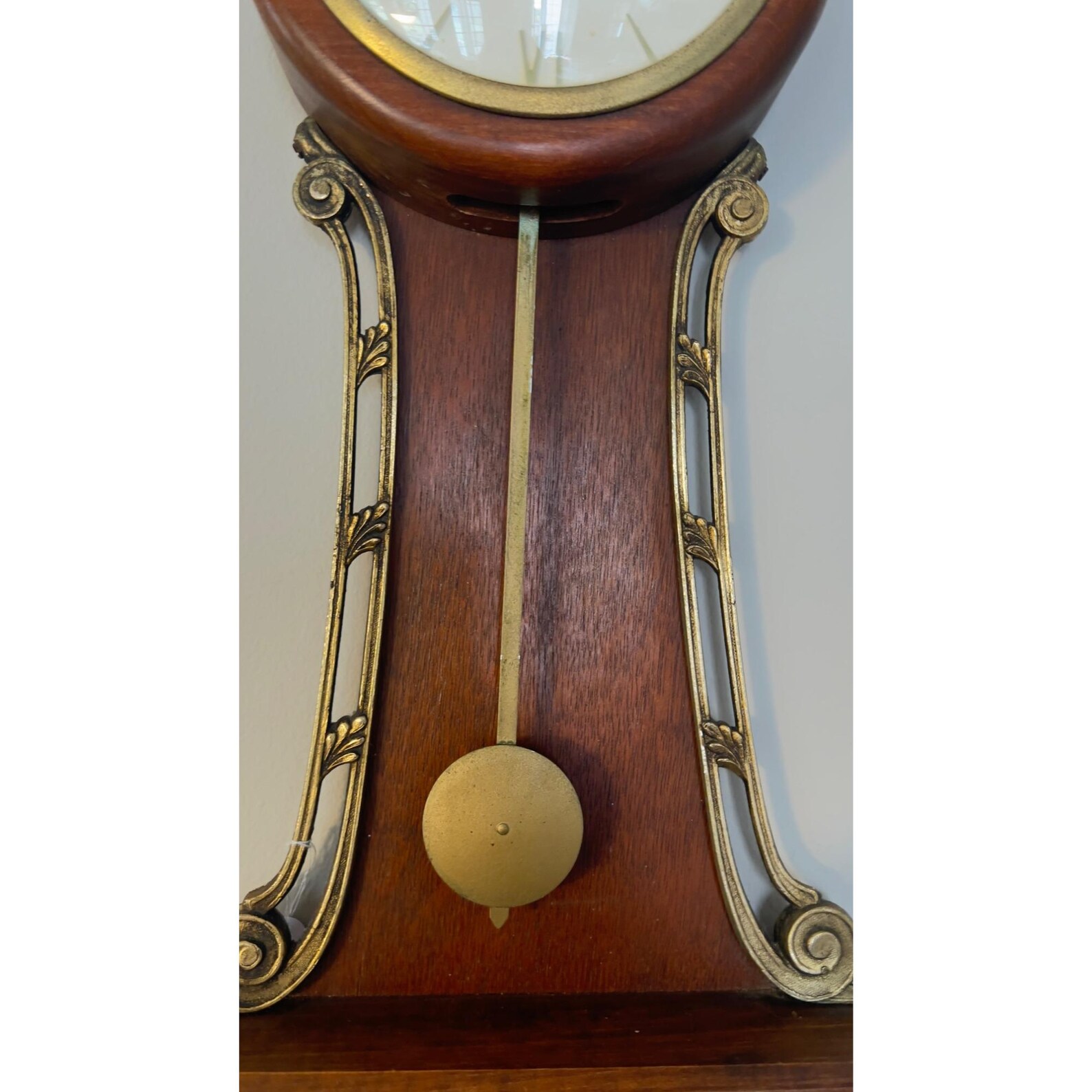 Vintage United Wall Clock: Brass Eagle Accent, Swinging Pendulum - Etsy