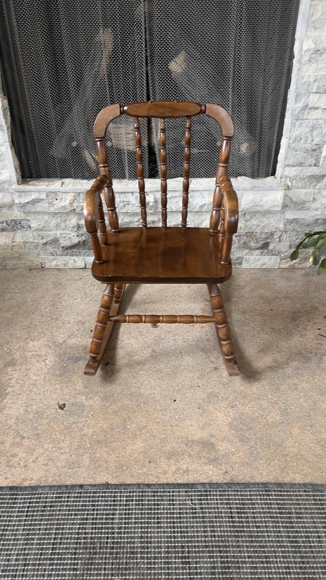 Vintage Wooden Spindle Rocking Chair for Toddler or Child Use - Etsy