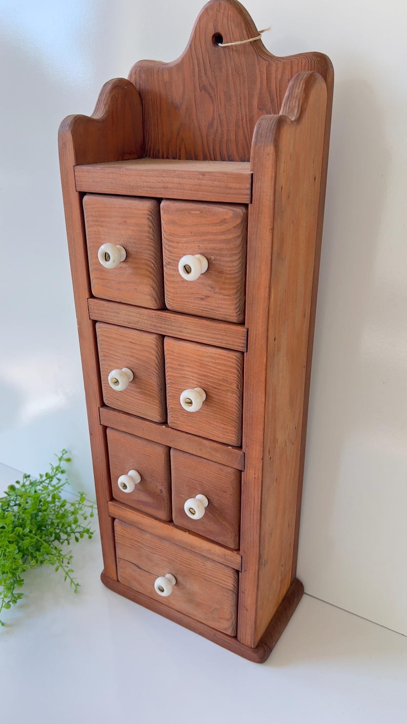 Handcrafted Vintage Primitive Wooden Wall-mounted Apothecary Cabinet ...