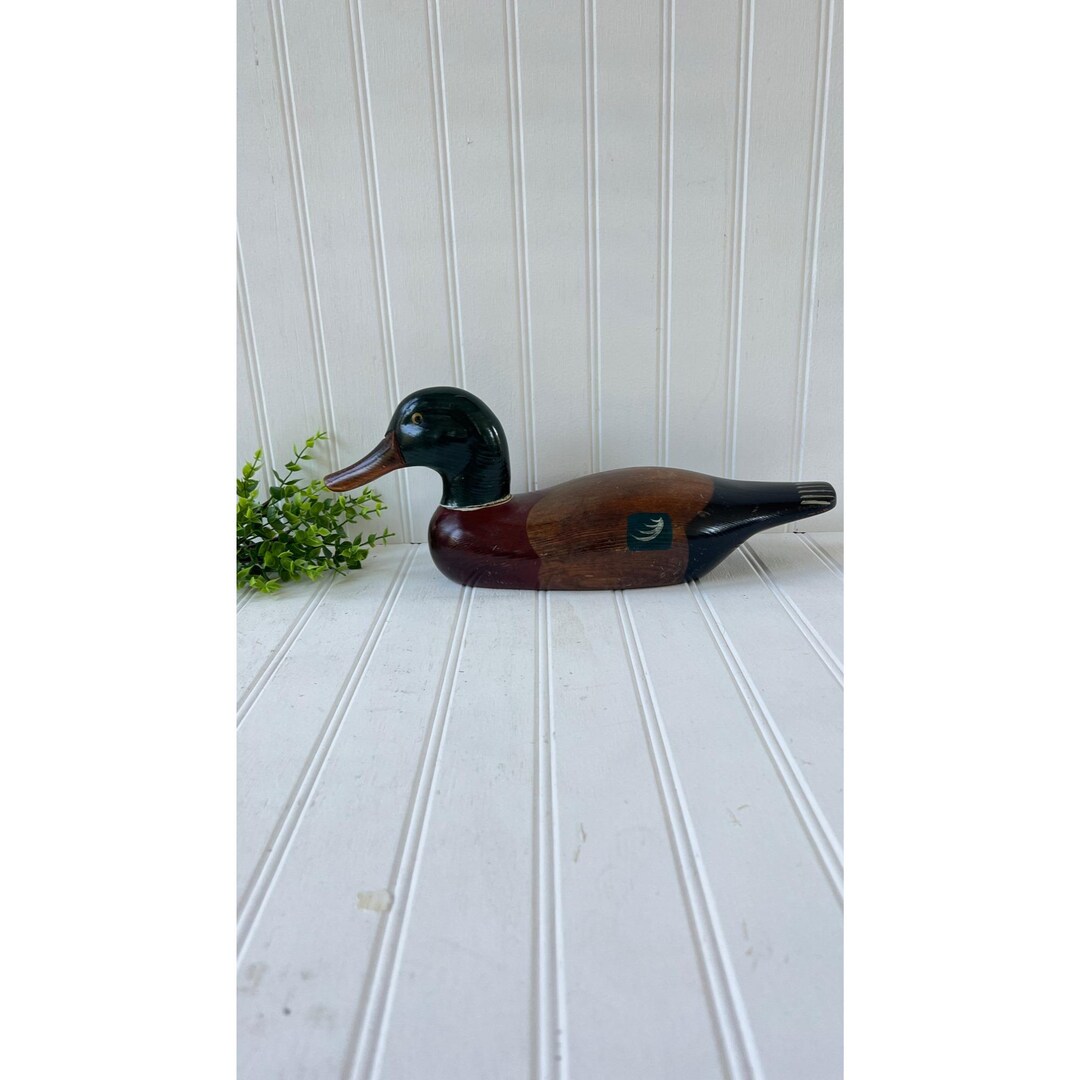 Handcrafted Wooden Mallard Duck Decoy: Rustic Home Decor - Etsy