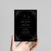 Dark Gothic Wedding Invitation Dark Astrology Wedding Invite Halloween ...