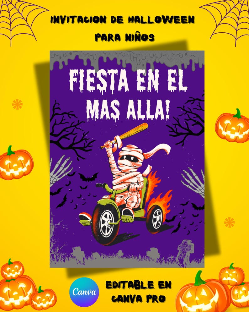 Invitación De Halloween Para Niños En Español: Tarjetas De Fiesta ...