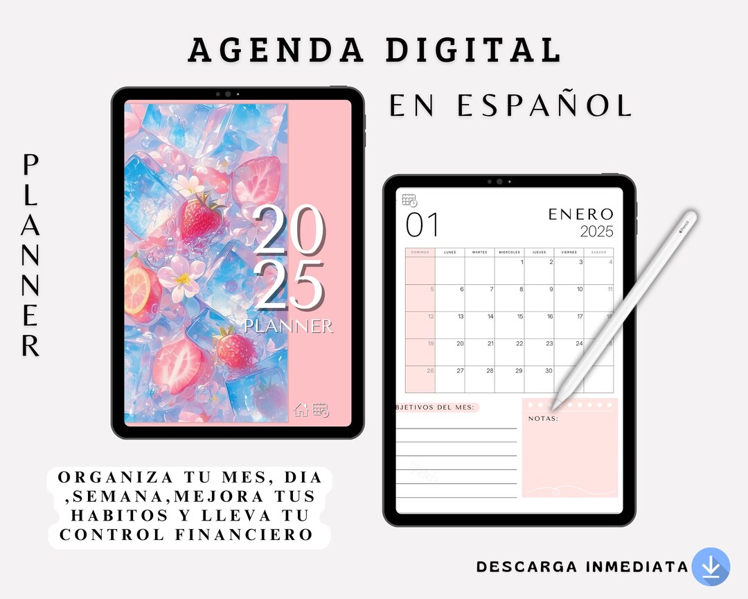 2025 Digital Planner in Spanish: Financial & Habit Tracker (PDF) - Etsy