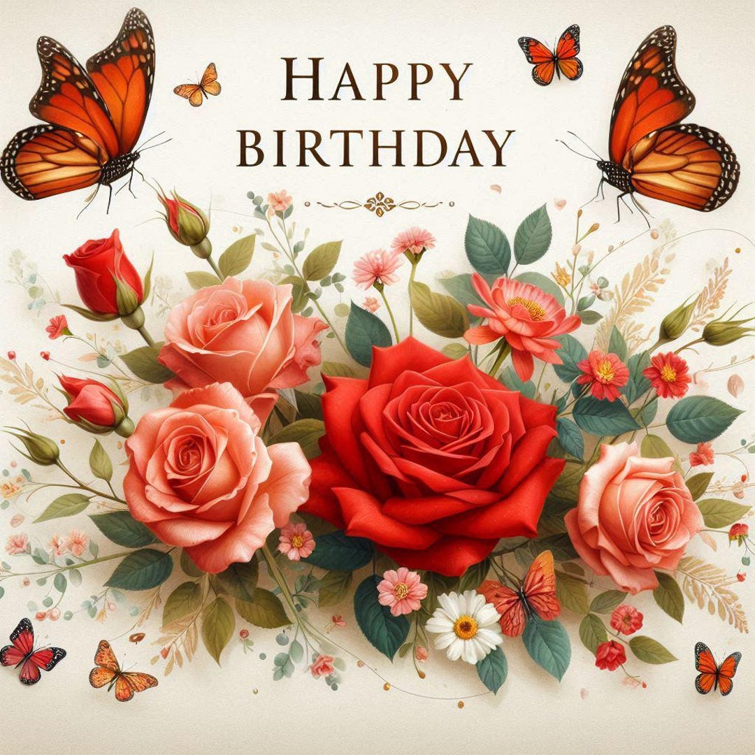 E Birthday Card, Digital Birthday Card, Instant Birthday Card - Etsy