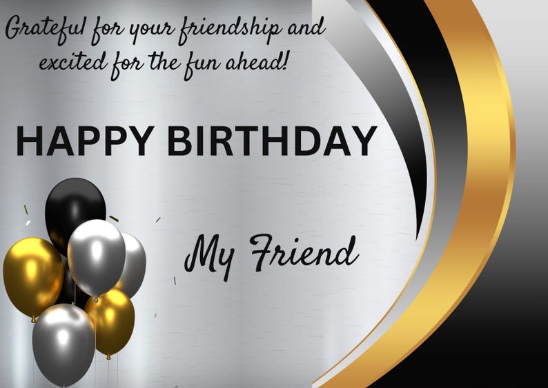 E Birthday Card, Digital Birthday Card, Instant Birthday Card - Etsy