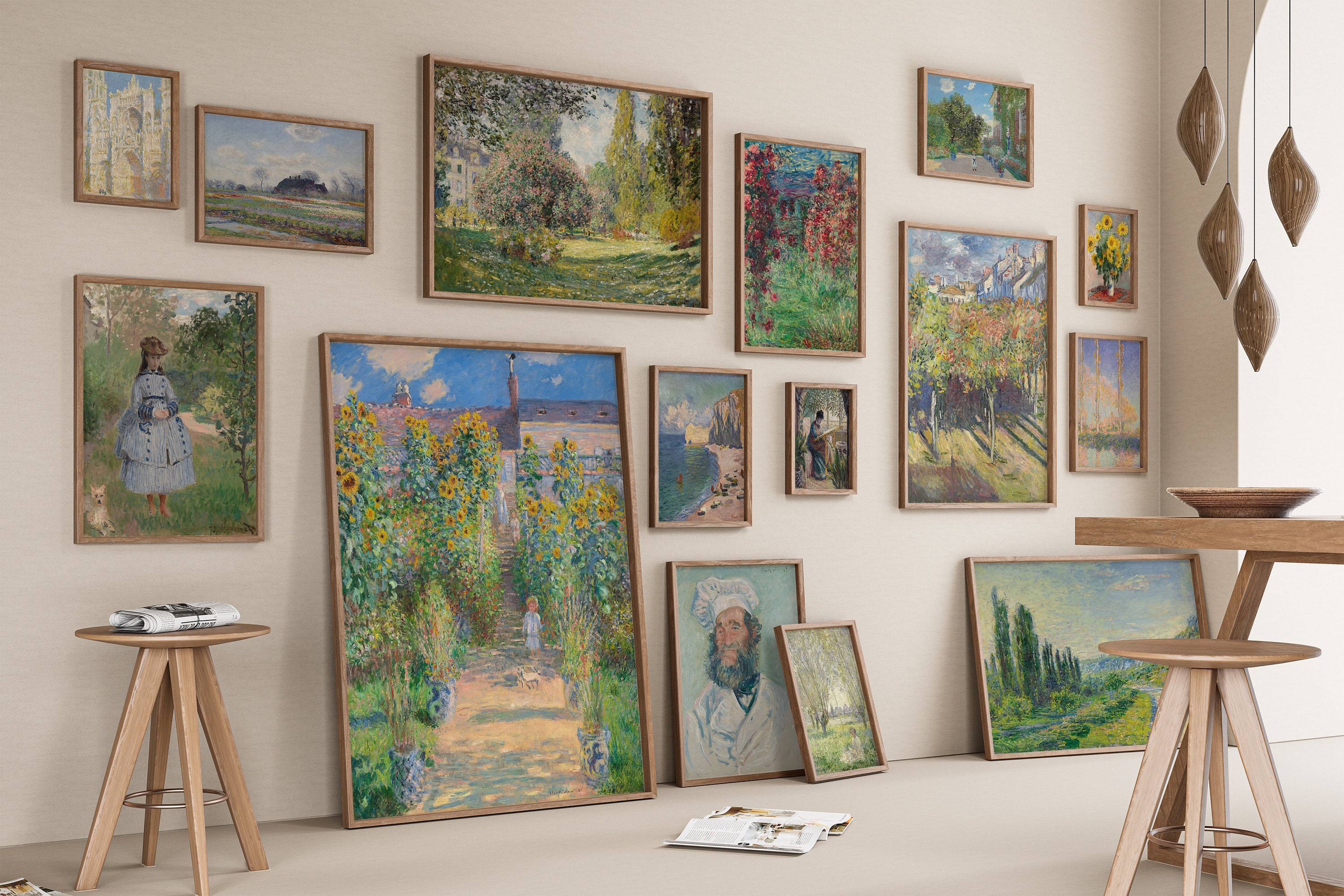 200 Gallery Wall Prints Vintage Claude Monet, Vintage Oil Paintings ...