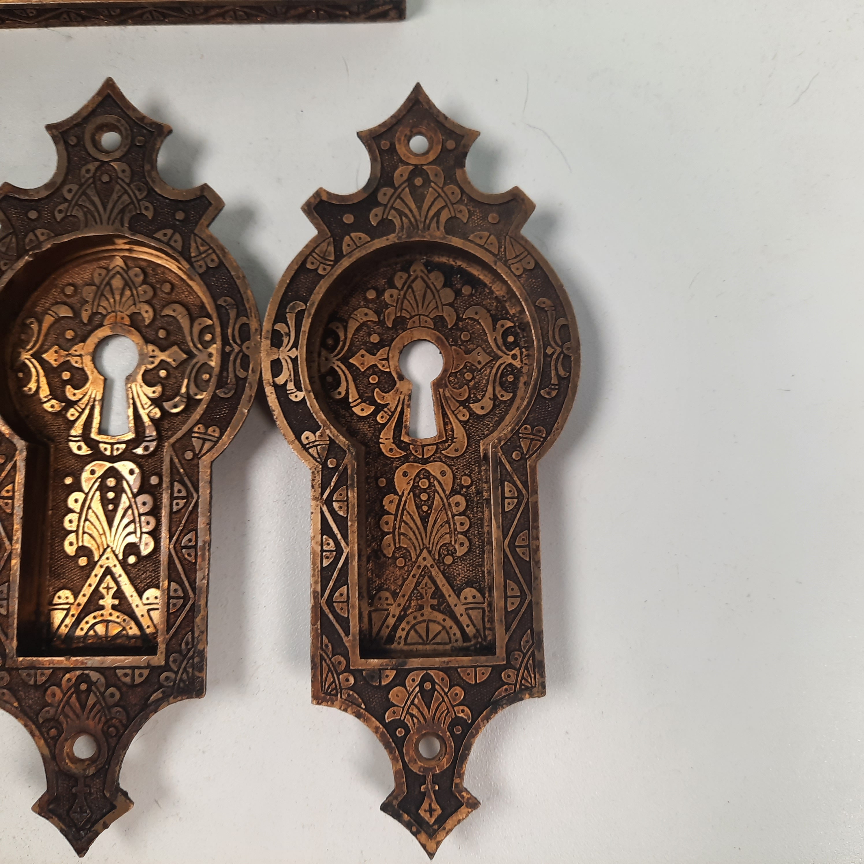 Antique Architectural Salvage Rare Matching Twin Set of Pocket Door ...