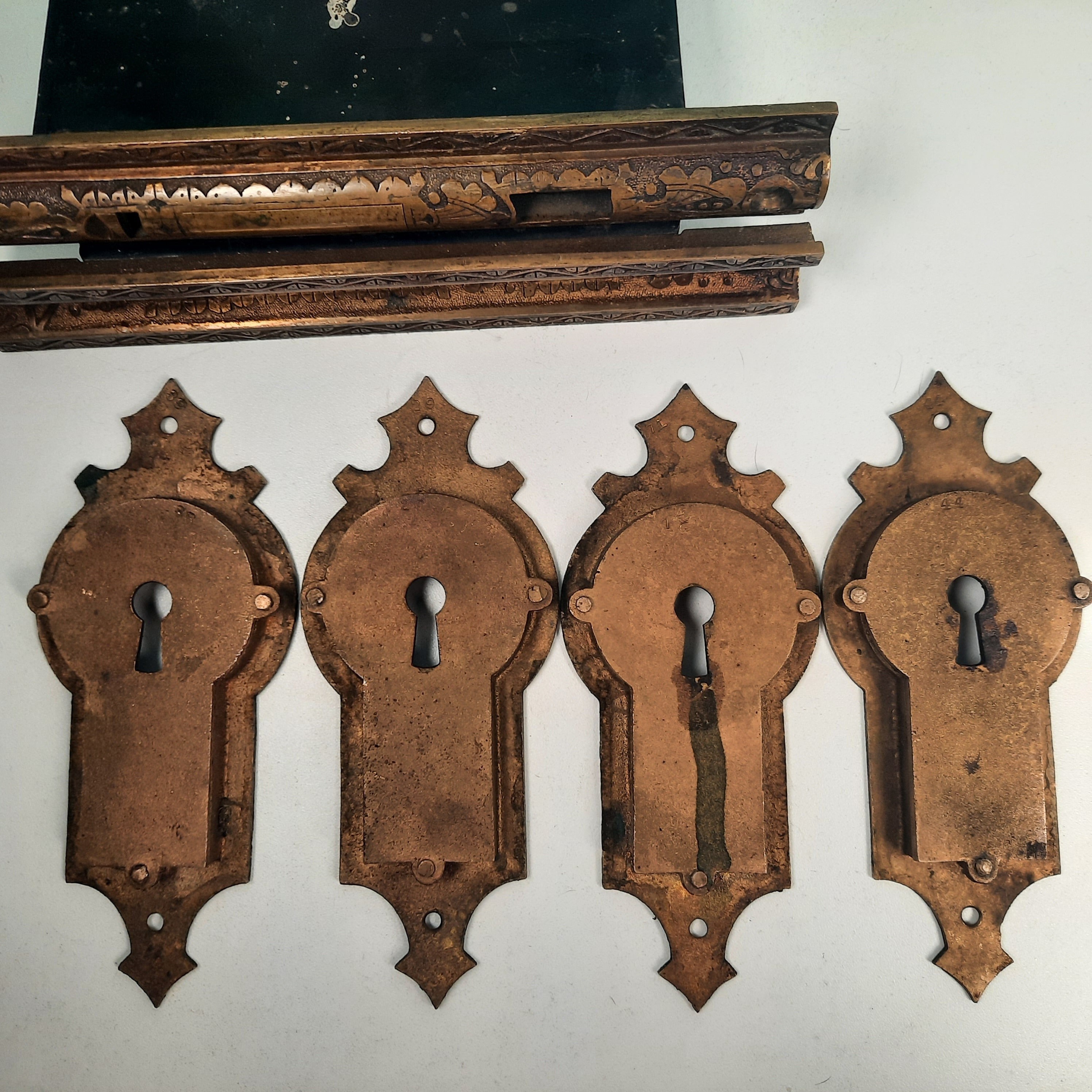Antique Architectural Salvage Rare Matching Twin Set of Pocket Door ...