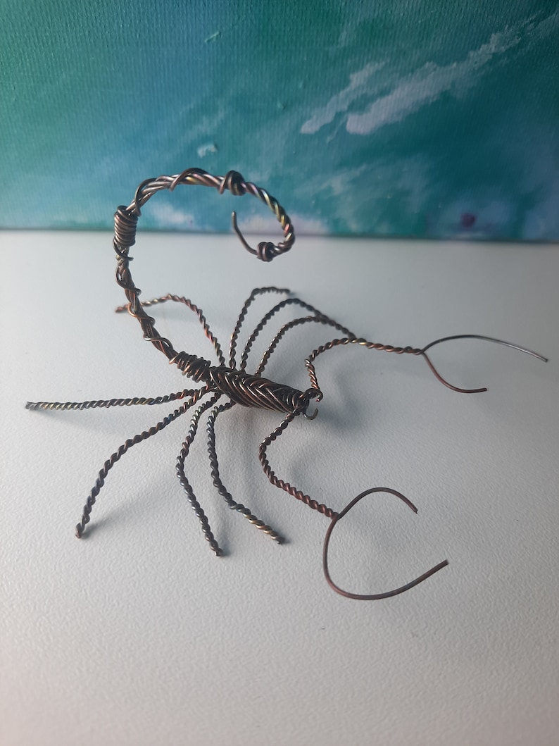 Miniature Original Handmade Copper Wire Scorpion Scuplture With Heat ...