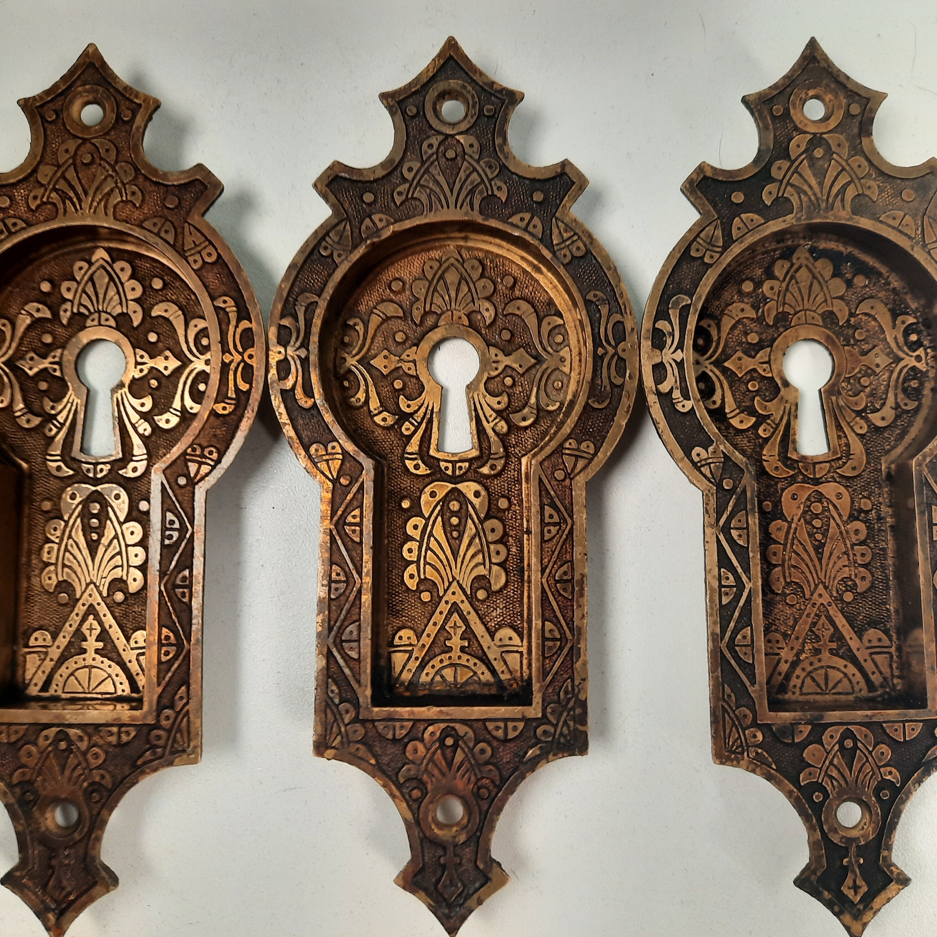 Antique Architectural Salvage Rare Matching Twin Set of Pocket Door ...
