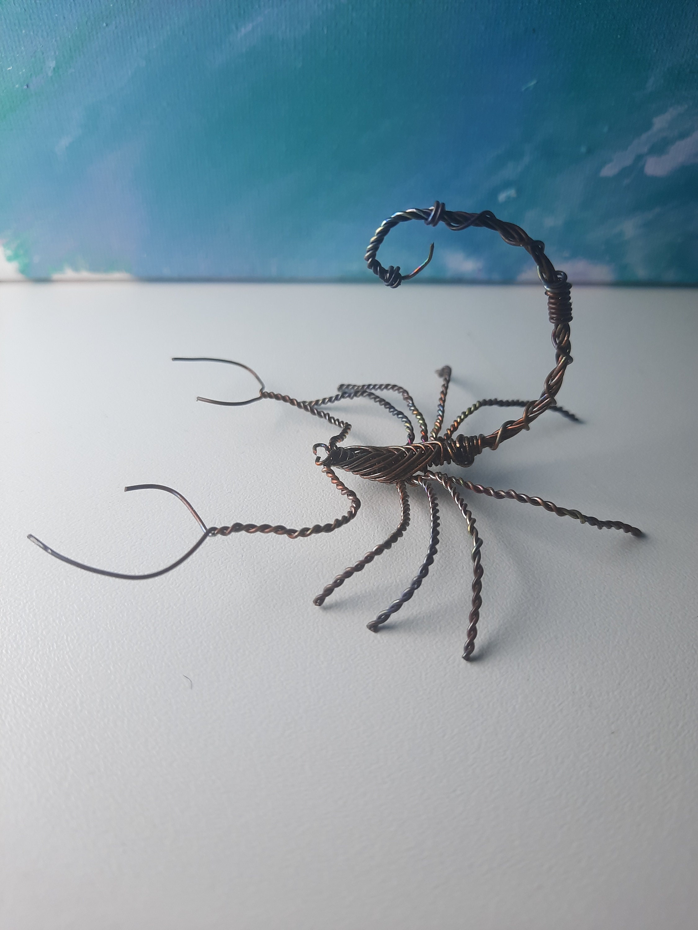 Miniature Original Handmade Copper Wire Scorpion Scuplture With Heat ...