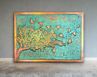 Rustic Copper Wall Decor Farmhouse Decor Copper Wall Art Wall Art ...