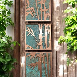Rustic Copper Bamboo Wall Art | Handmade Farmhouse Decor - Etsy