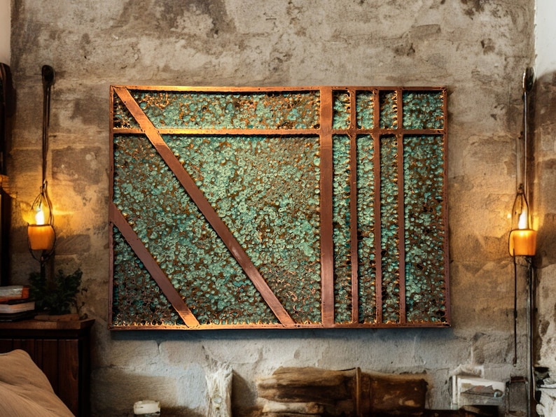 Rustic Copper Wall Decor | Farmhouse Decor | Copper Wall Art | Wall Art ...
