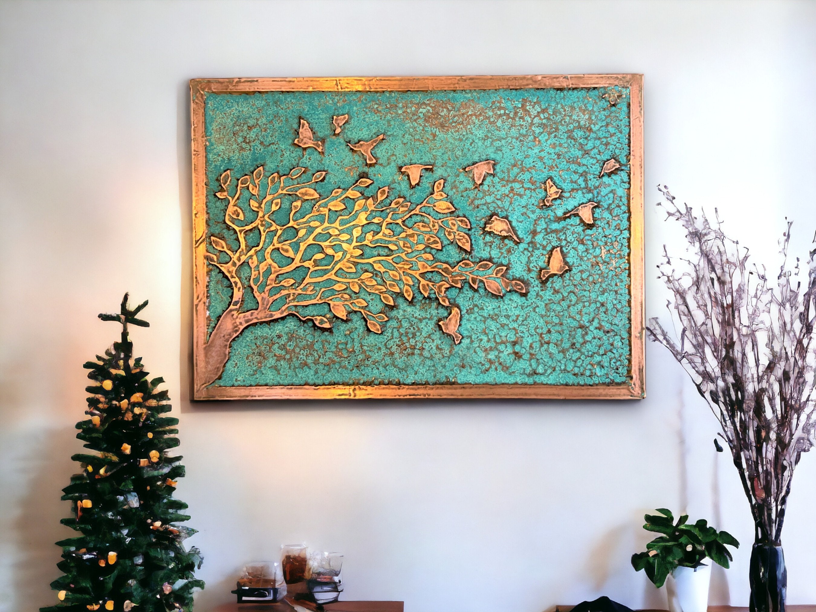 Rustic Copper Wall Art Farmhouse Decor Copper Decor Wall Art Rustic ...