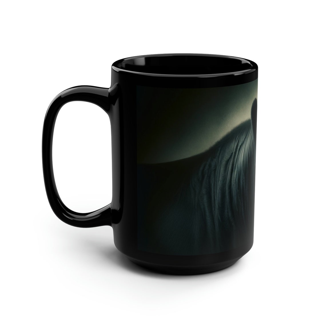 Black Angus - Black Mug, 15oz Coffee Cup Teacup Hot Chocolate Cup Mug ...