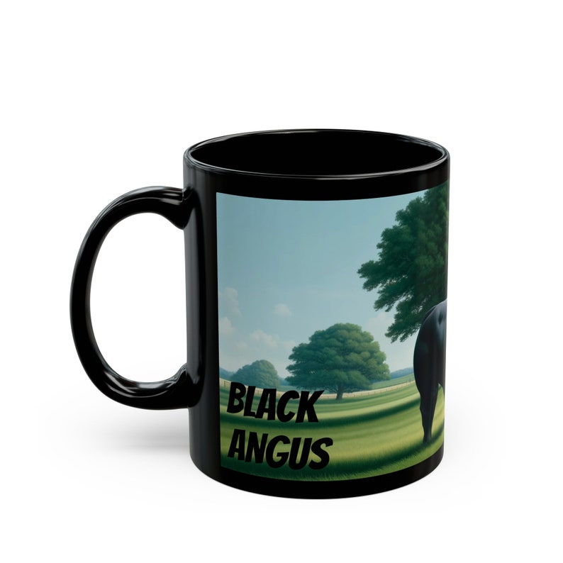 Black Angus Black Mug 11oz Angus Bull Cow Steer Cattle Farm Animals Hot ...