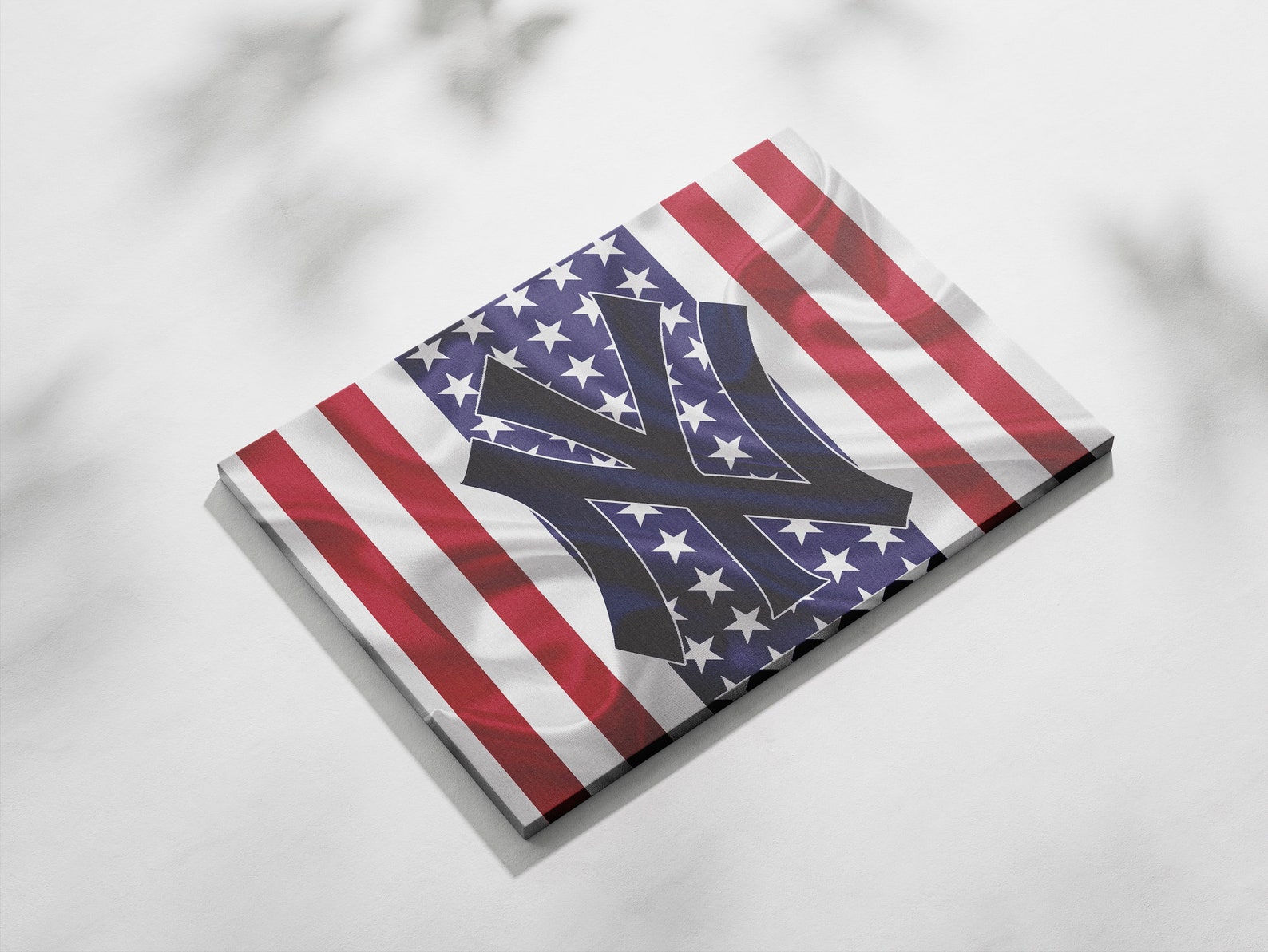 New York Yankees Flag, Yankees and USA Flag Canvas, Yankees Flag Wall ...