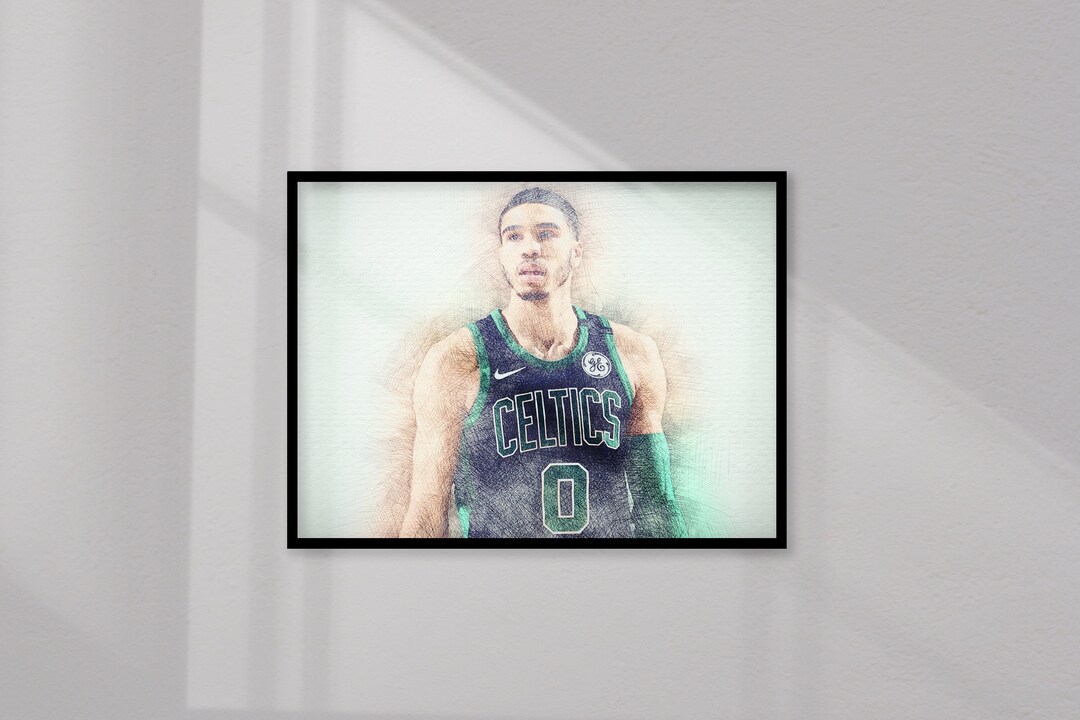 Jayson Christopher Tatum Poster Boston Celtics NBA Framed Canvas Wall ...