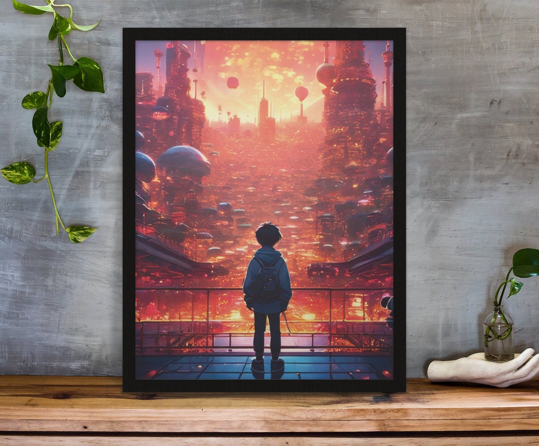 Space Based Surreal Canvas Print, Futuristic Surreal Canvas Wall Art ...