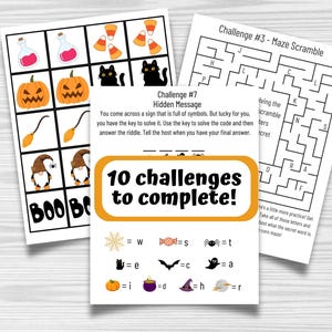 Printable Escape Room Halloween Party Game Printable Fall Birthday ...