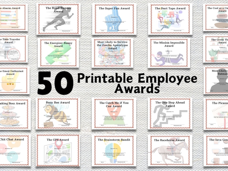 Employee Gift Bulk Certificates for Staff Appreciation Gifts Employee ...
