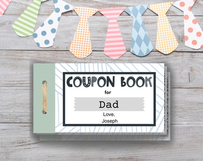 Printable Coupon Book Template for Dad | DIY Father's Day Gift ...